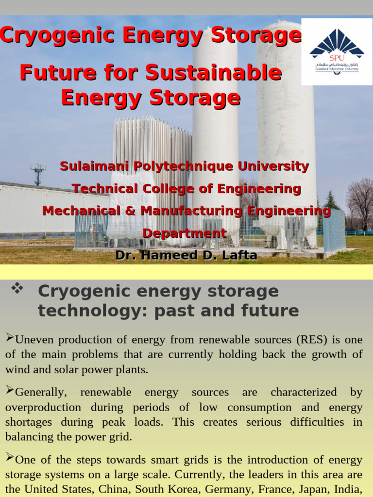Cryogenic Energy Storage Overview | PDF | Energy Storage | Liquids