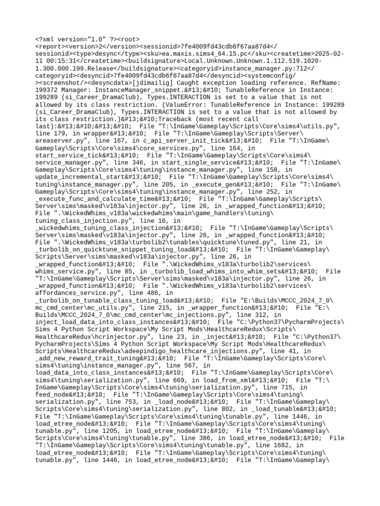 Sims 4 Tuning Class Injection Error | PDF | Computing | Ibm Pc Compatibles
