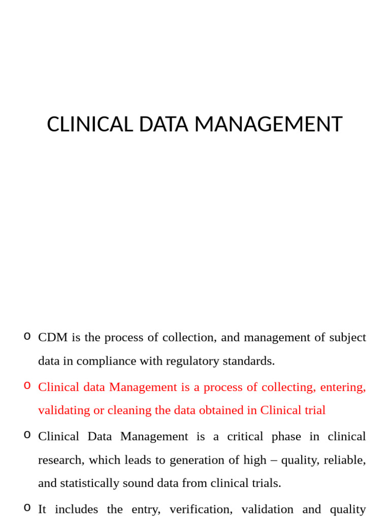 Clinical Data Management | PDF | Clinical Trial | Information Science