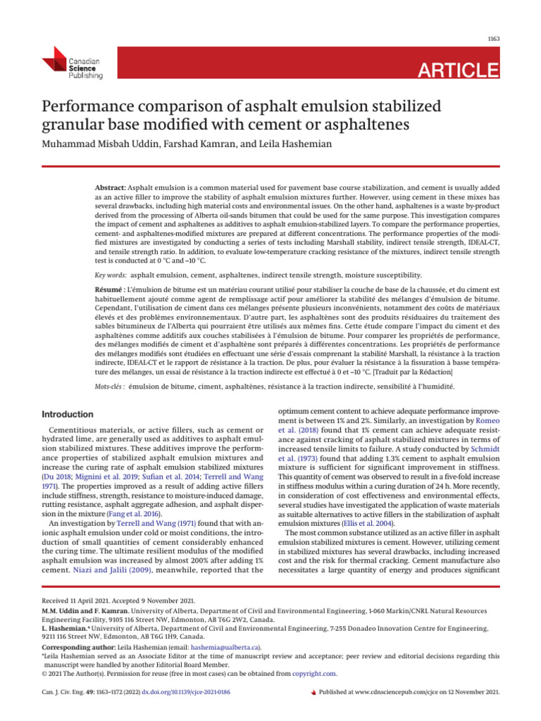 Performance Comparison of Asphalt Emulsion Stabili | PDF | Fracture ...
