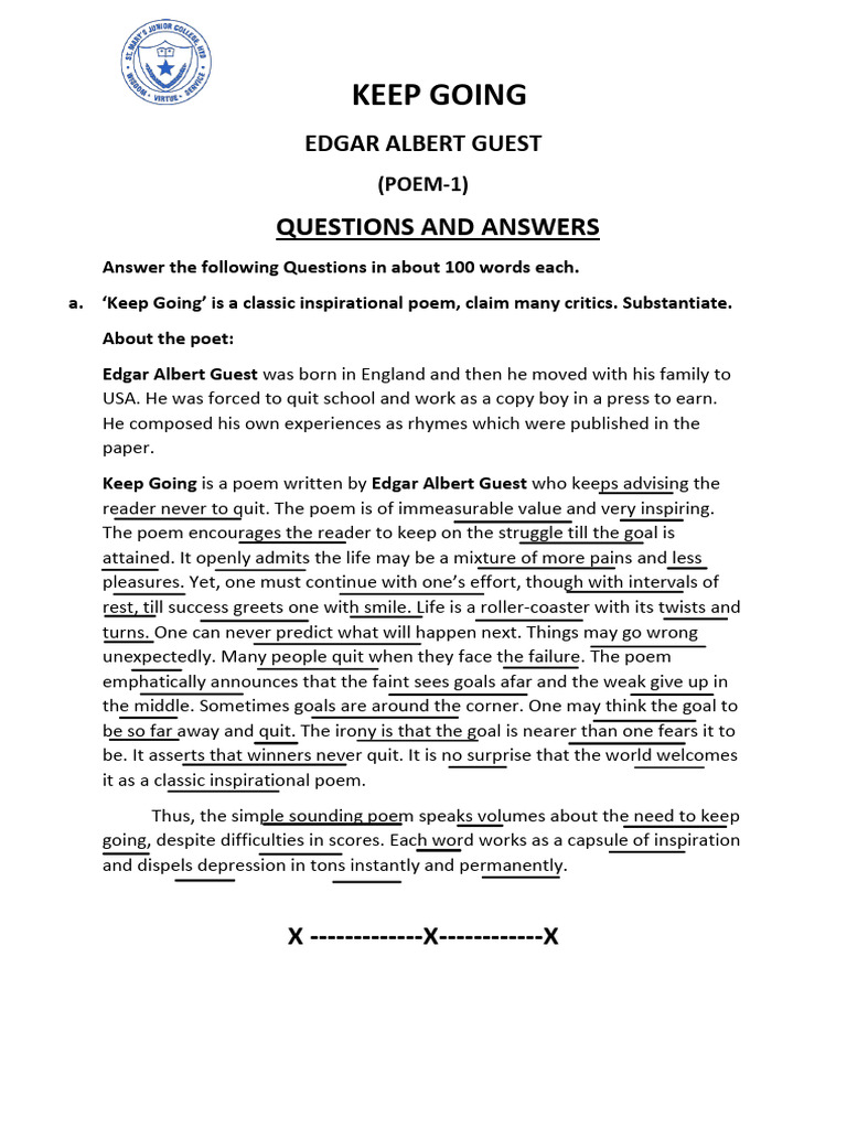 Inspirational Insights from "Keep Going" | PDF