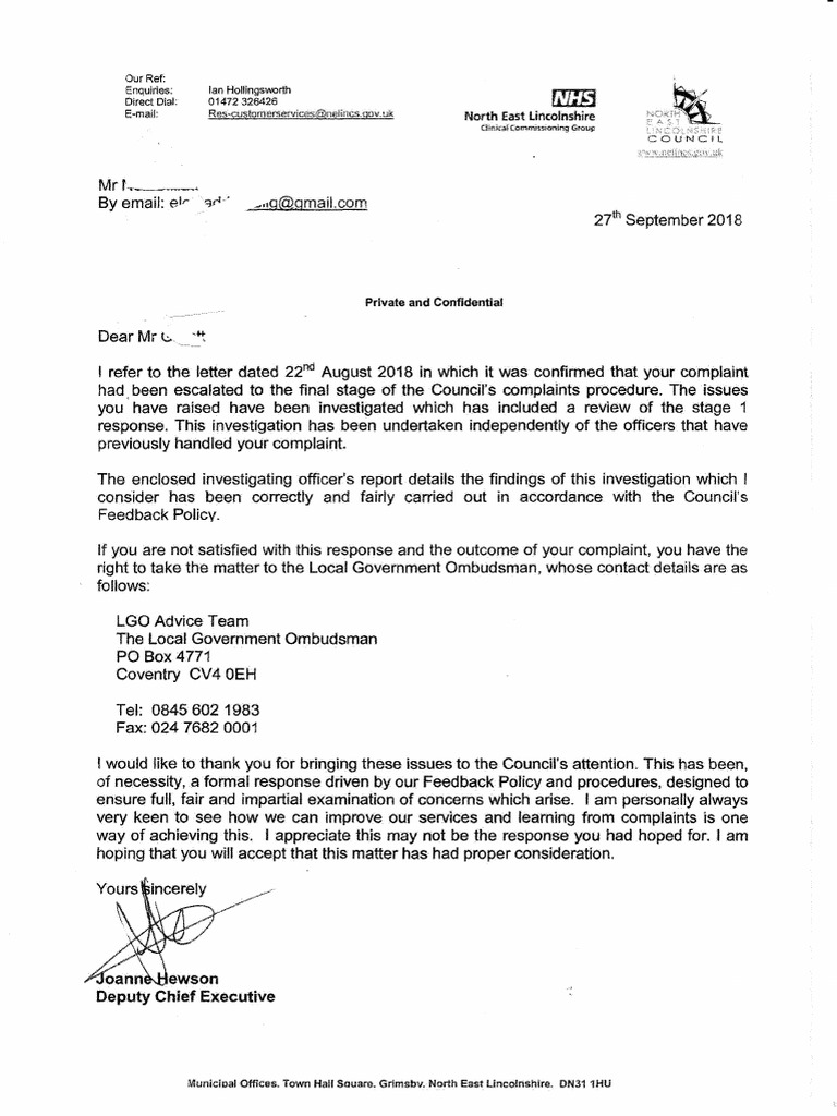 North East Lincs Council - Breach of GDPR - R | PDF | Information ...