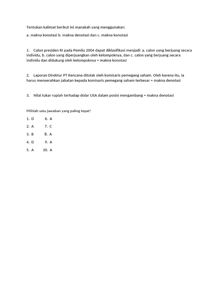 Tugas Matkul Bindo 4 | PDF