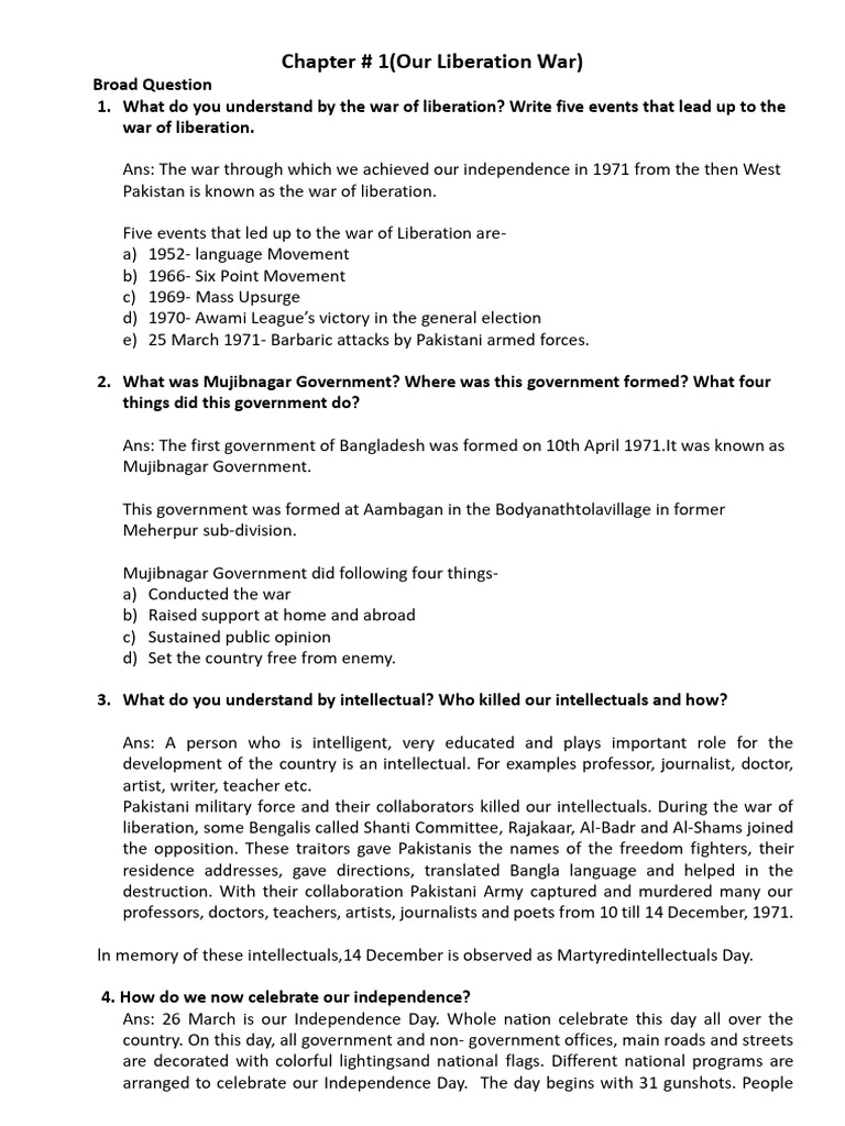 Bangladesh Liberation War Overview | PDF | Bangladesh | Pakistan