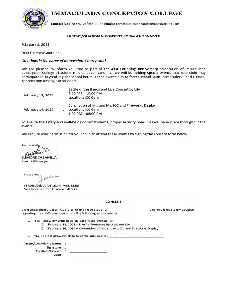 FD Parent Consent | PDF