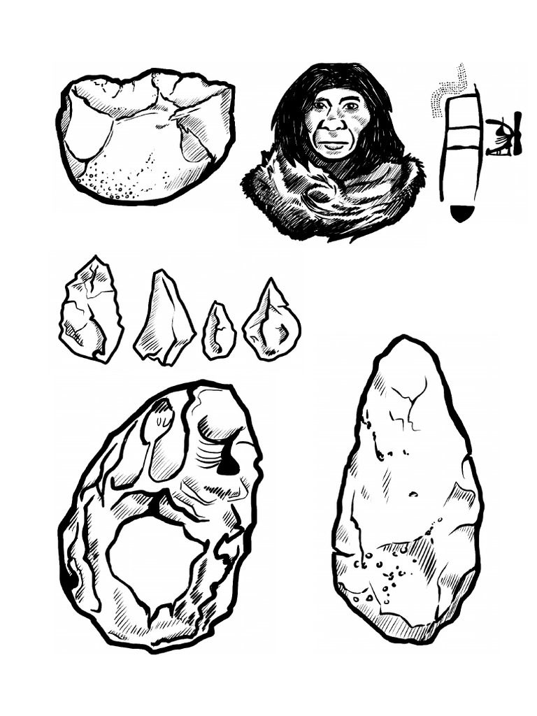 Colouring in Sheets On Prehistory | PDF