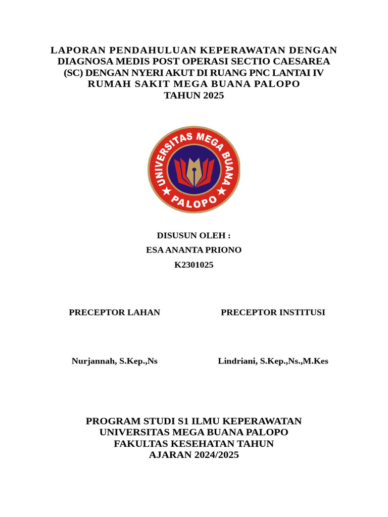 Cover Laporan Pendahuluan | PDF