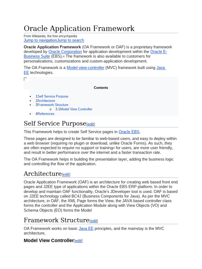 Oracle Application Framework | PDF | Information Technology Management | Computer Programming