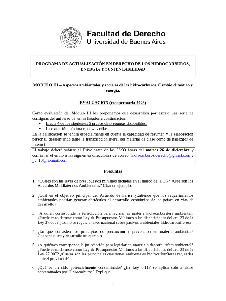 Ley 27.007 y Jurisdicción Ambiental | PDF | Contaminación | Entorno natural