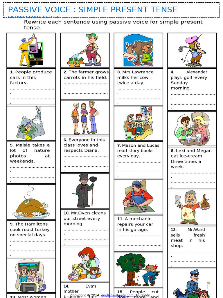 Passive Voice Simple Present Tense PARA CAMBIAR | PDF | Cuisine | Cooking