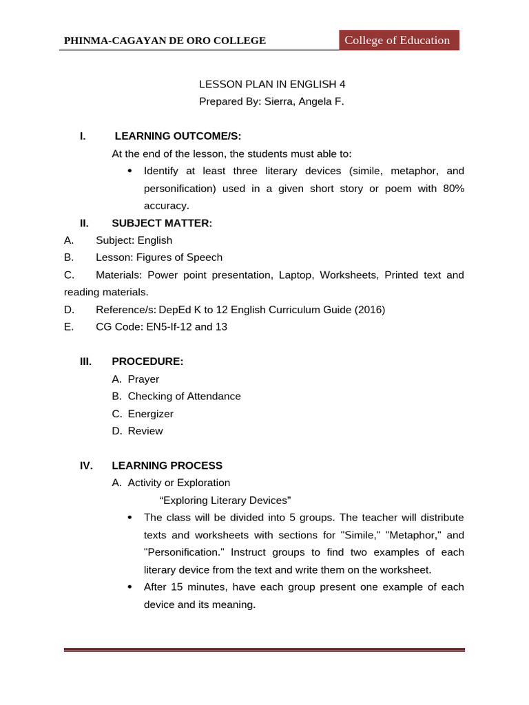 Sample Lp Format (1) | PDF | Metaphor | Poetry