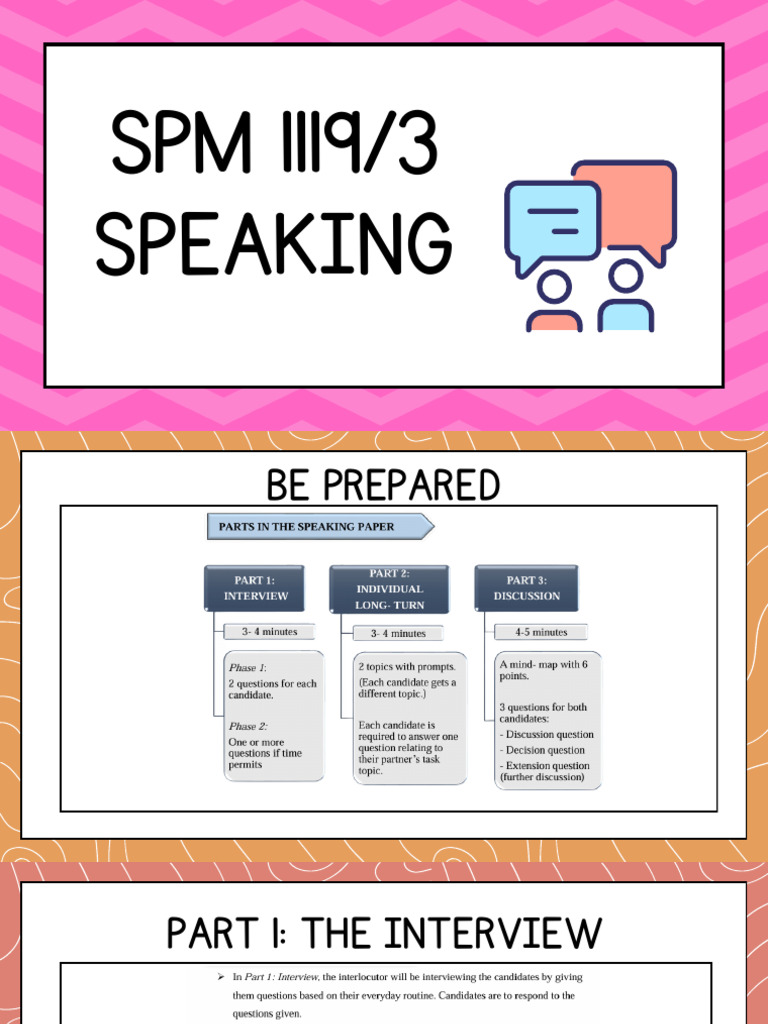 SPM 11193 Speaking | PDF