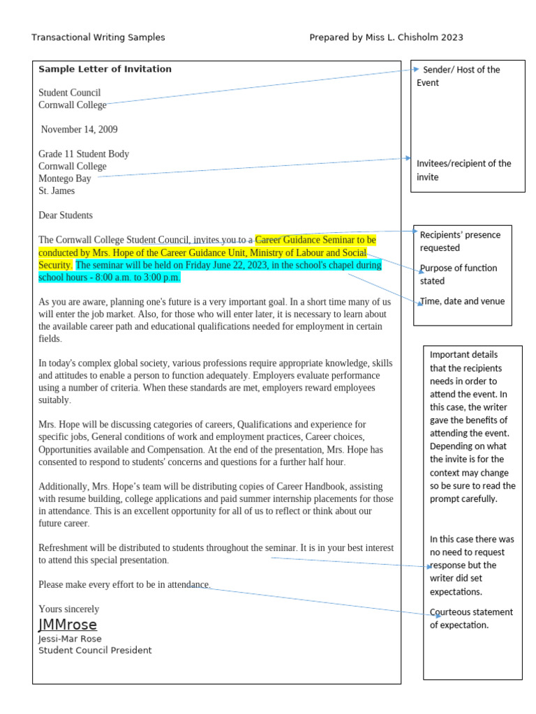Transactional Writing Sample | PDF | Employment