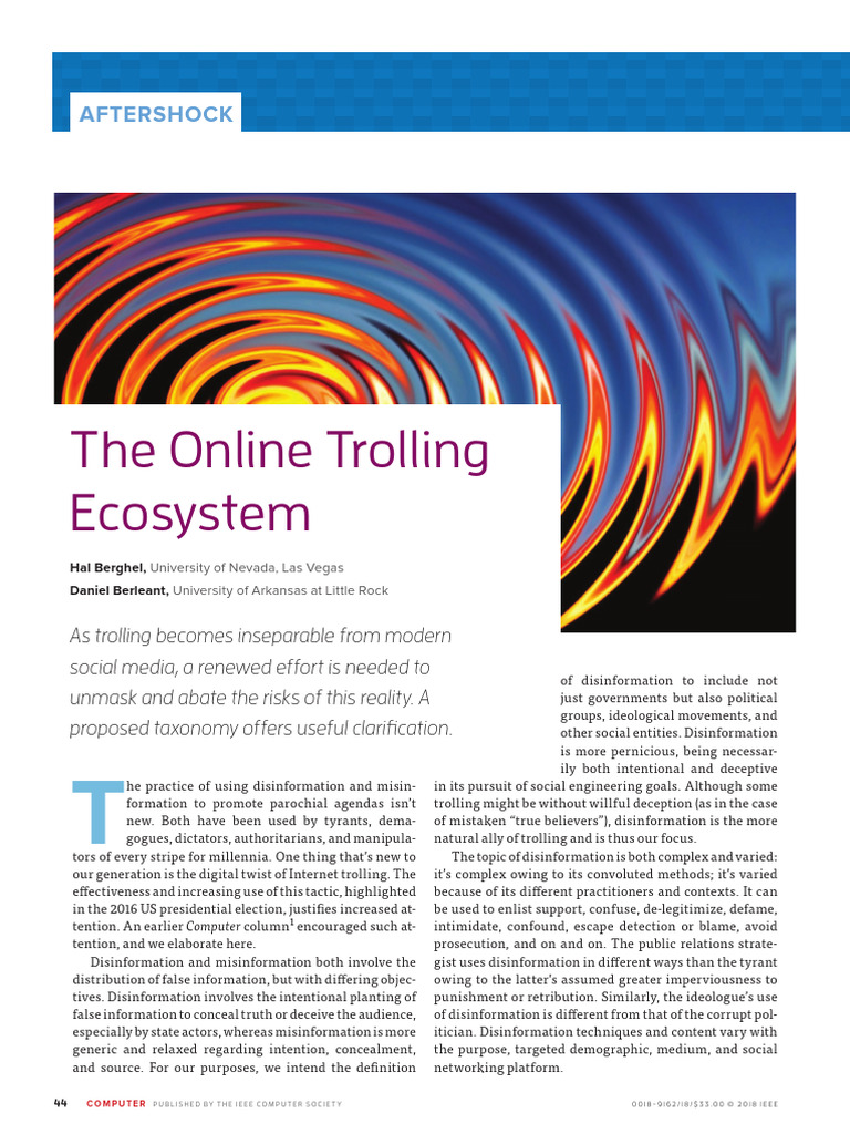 trolling ecosystem | PDF | Deception