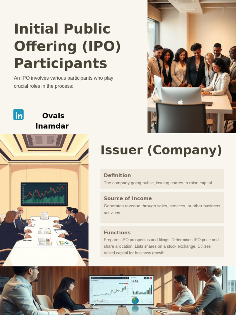 Initial Public Offering IPO Participants - PPTX 20240920 210446 0000 | PDF | Initial Public ...