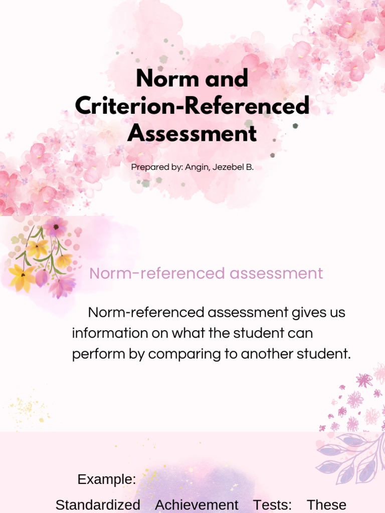 Norm and Criterion-Referenced Assessment - 20250122 - 211811 - 0000 | PDF