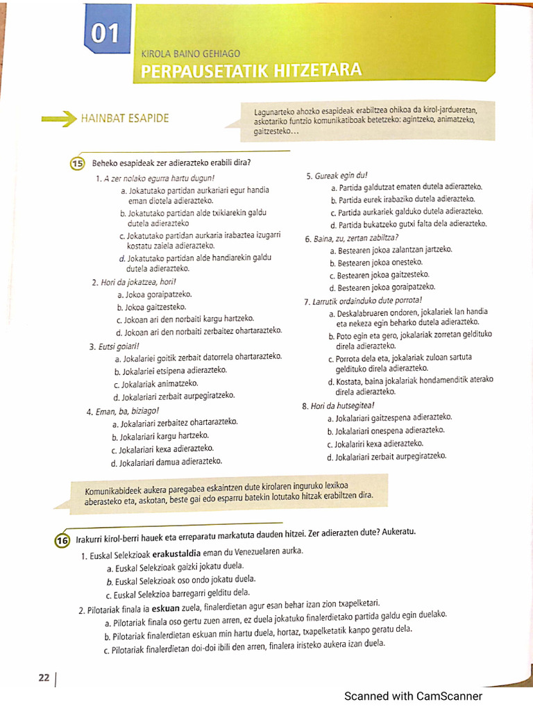 Lagunarteko Ahozko Esapideak (Lexikoa) | PDF