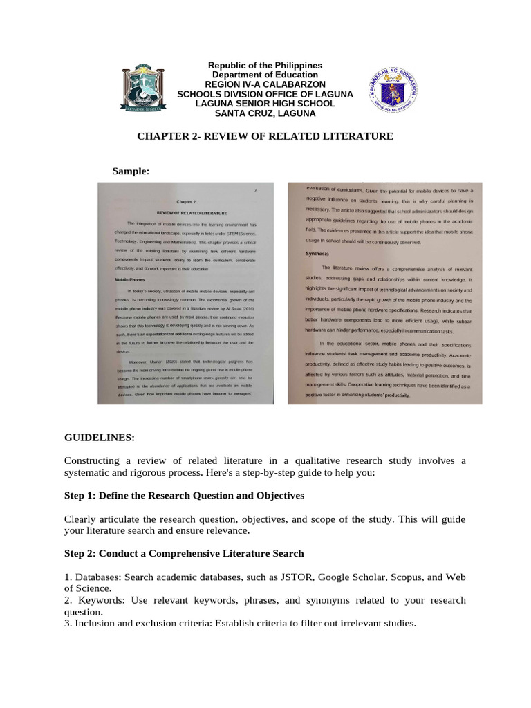 PR1 CHAPTER 2 Template Format 2024 2025 (1) | PDF | Cognition | Methodology