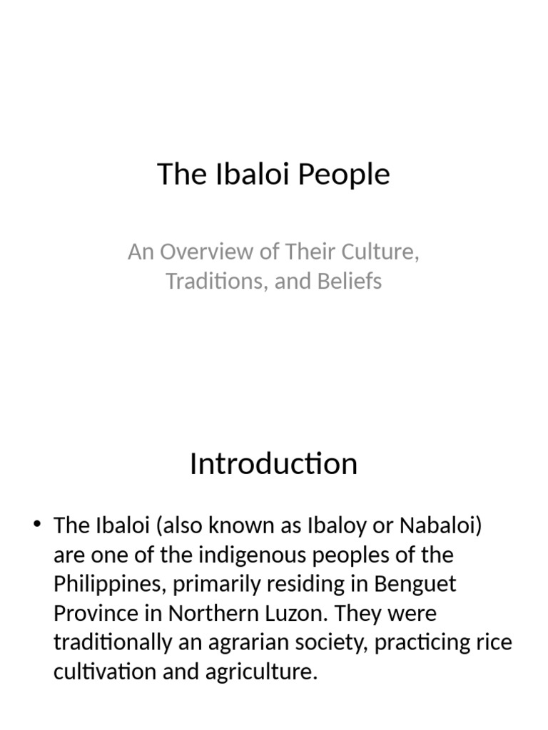 Ibaloi Culture: Traditions and Beliefs | PDF
