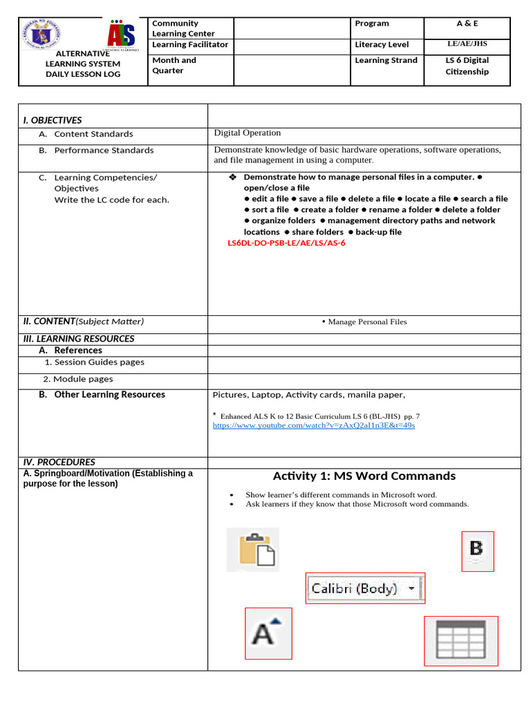 LS6 DLL-Manage Files | PDF | Computer File | Learning