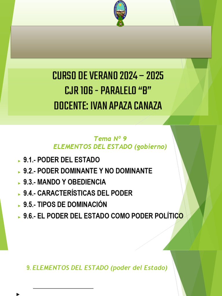 Elementos del Poder del Estado | PDF | Estado (política) | Democracia