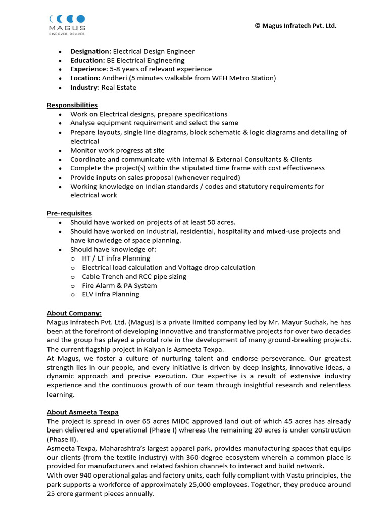 Electrical Design Engineer | PDF