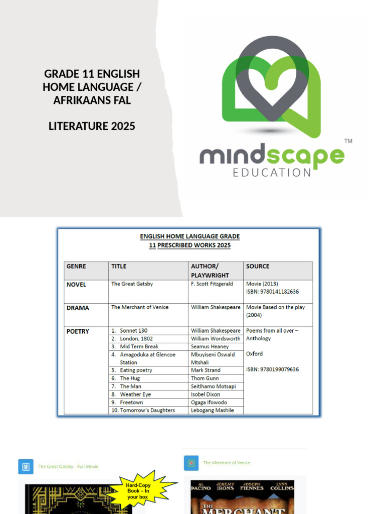 Grade 11 Literature Assessment Plan 2025 | PDF