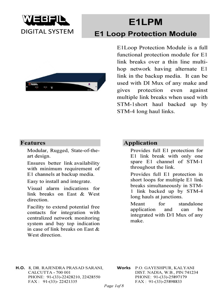 E1 Loop Protection Module Guide | PDF | Electronics | Computer Engineering