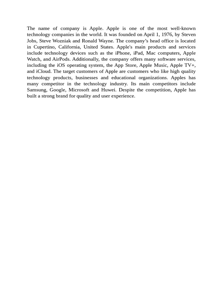The Name of Company Is Apple | PDF