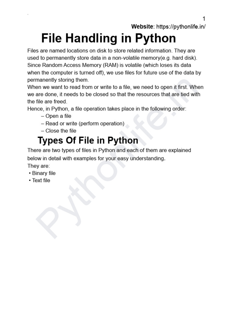 10._ File Handling in Python.docx | PDF | Comma Separated Values | Computer File