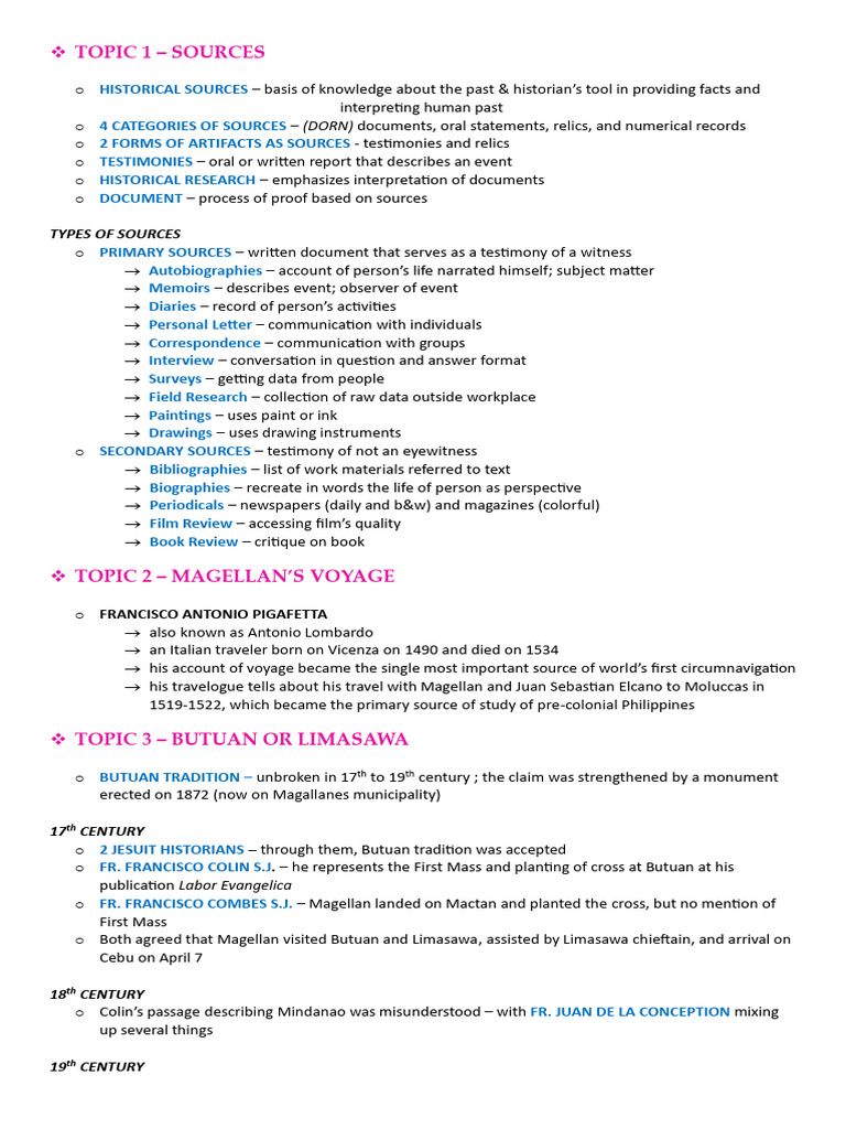 RPH (Topic 2 - 4) | PDF | Primary Sources