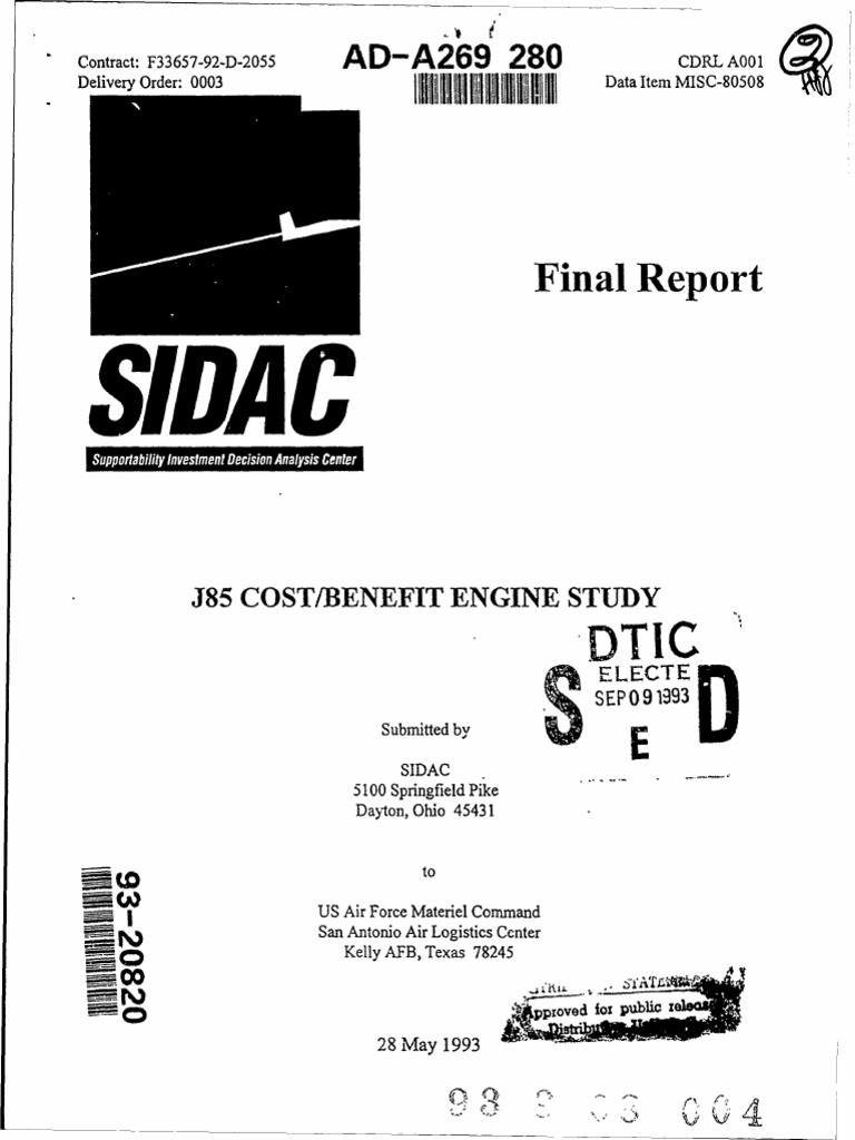 Ada 269280 | PDF | Cost–Benefit Analysis | Spreadsheet