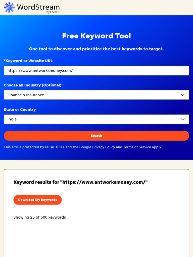 WordStream Free Keyword Tool Overview | PDF | Search Engine ...