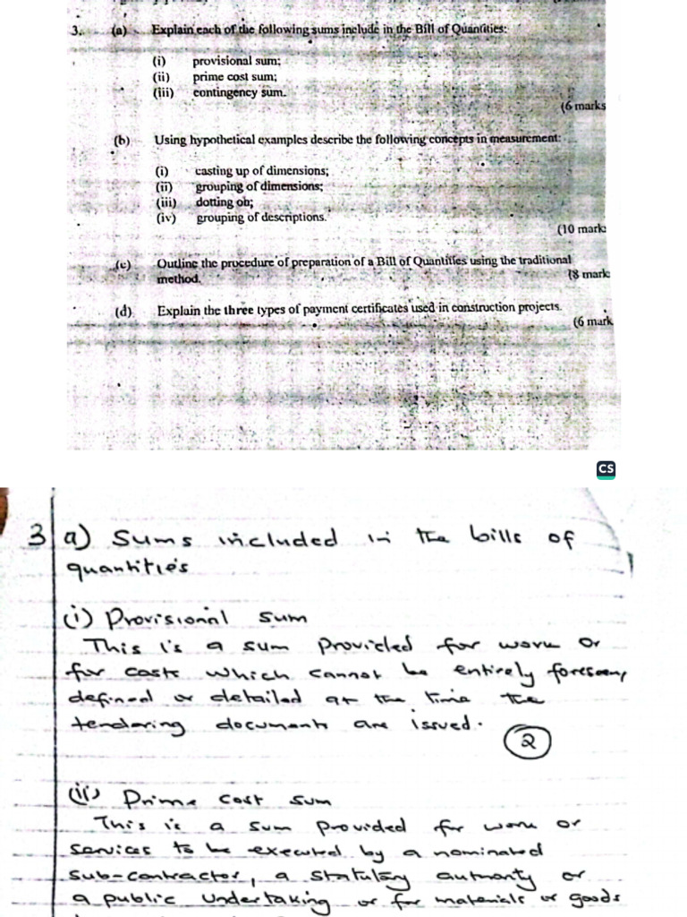 Past Paper Question and Answer | PDF