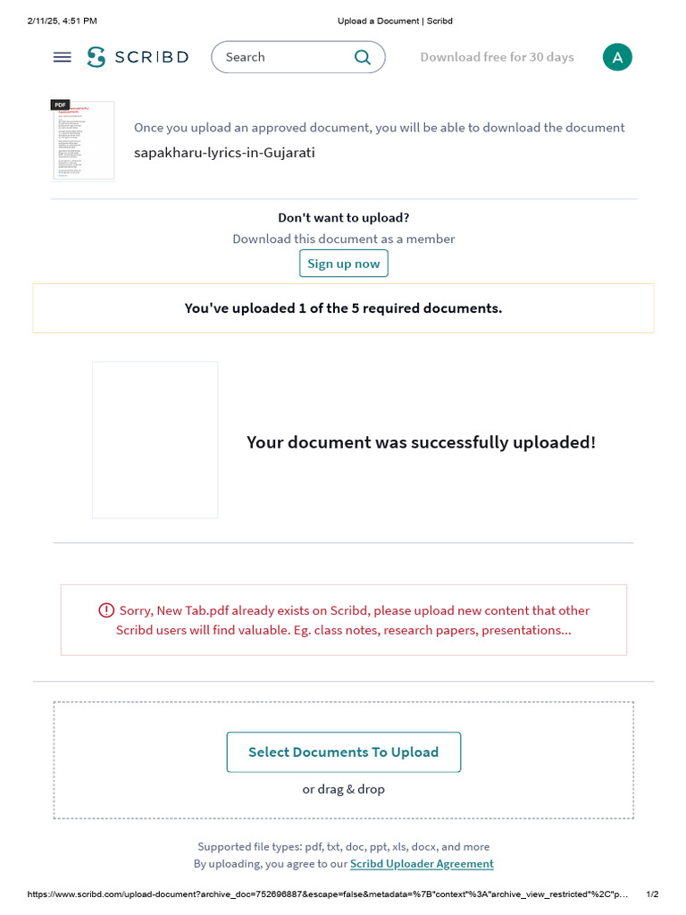 Upload A Document - Scribd | PDF | Scribd | Software
