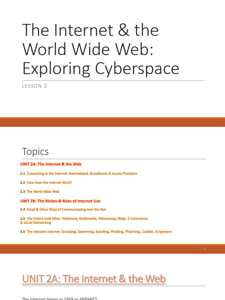 Lesson 2 - The Internet - The World Wide Web | PDF | World Wide Web ...