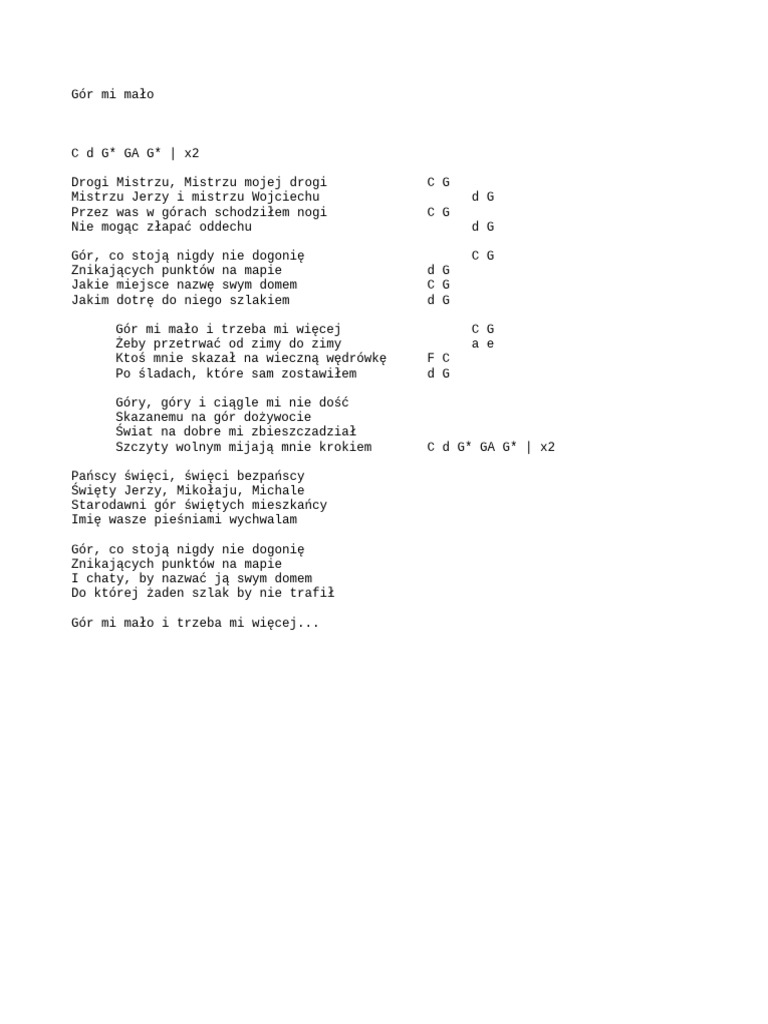 Gór Mi Mało | PDF