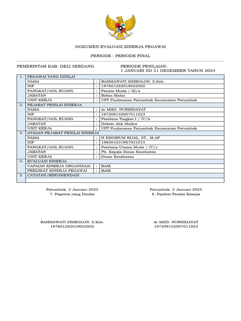 Evaluasi Bu Rahma 2024 | PDF