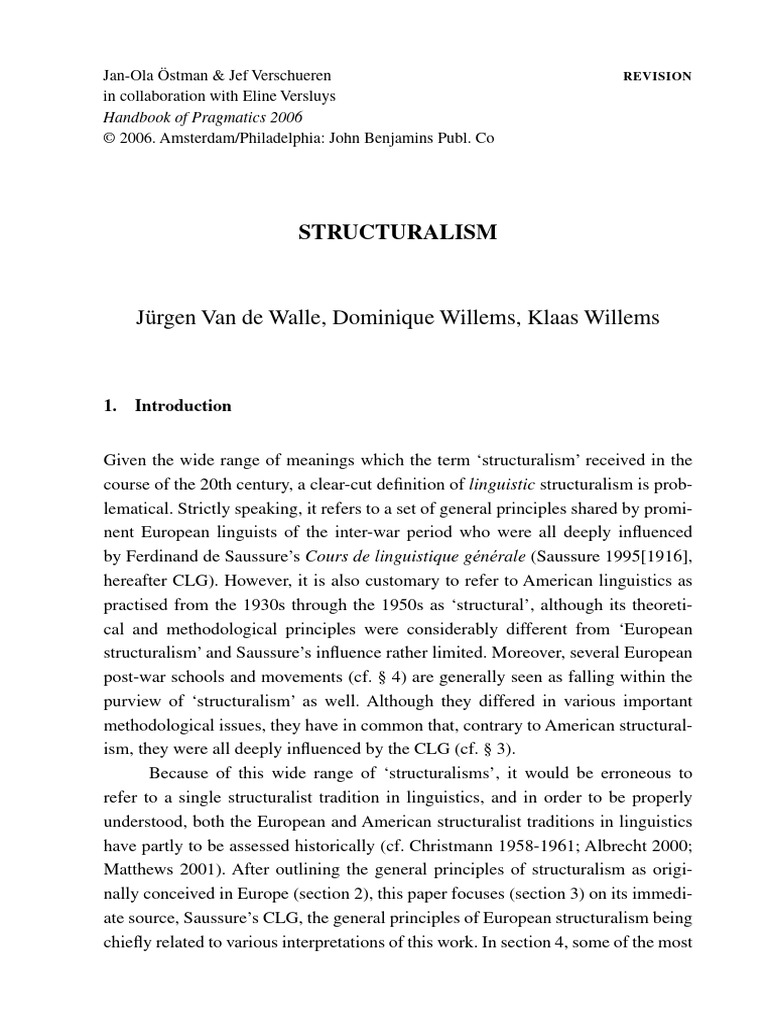 Structuralism | PDF | Linguistics | Phonology
