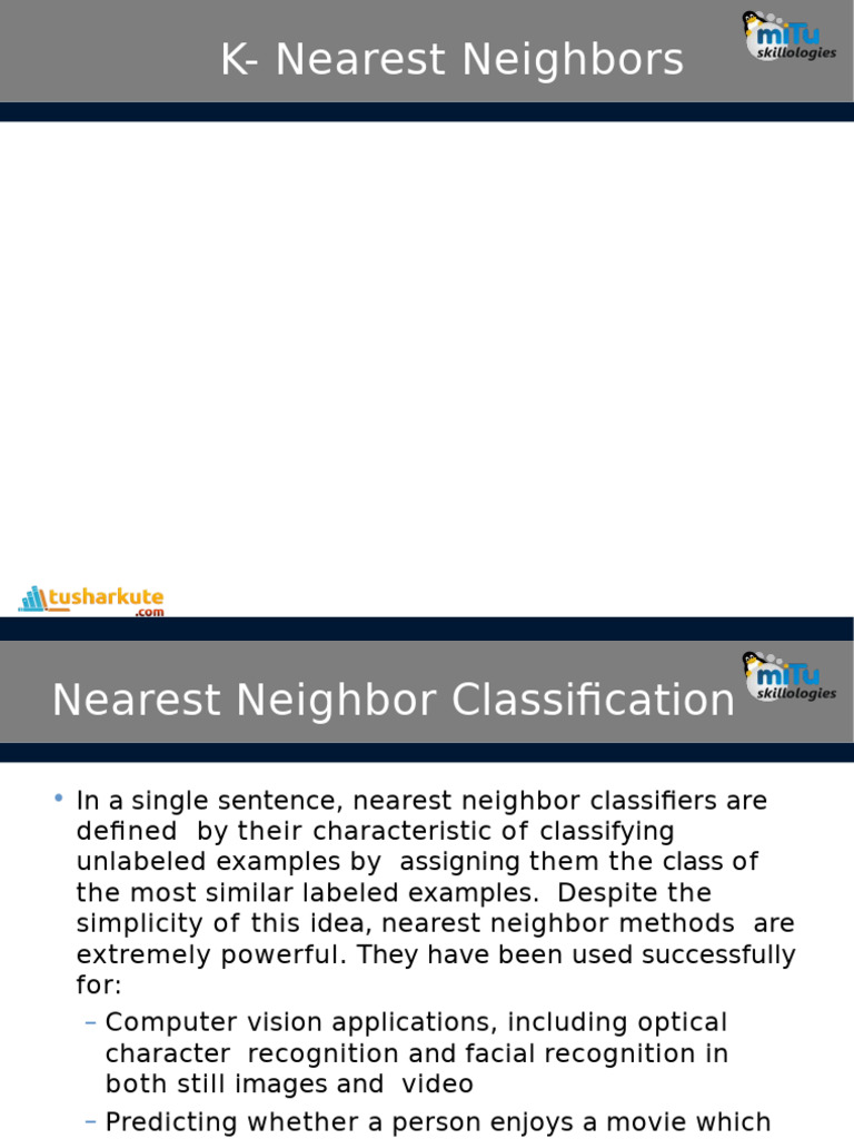 K Nearest Neighbor | PDF | Statistical Classification | Applied Mathematics