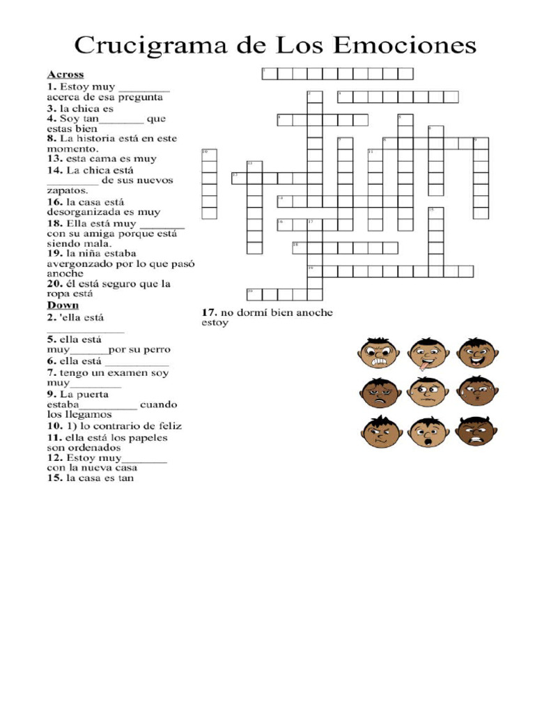 Crucigram Emocio Valores | PDF