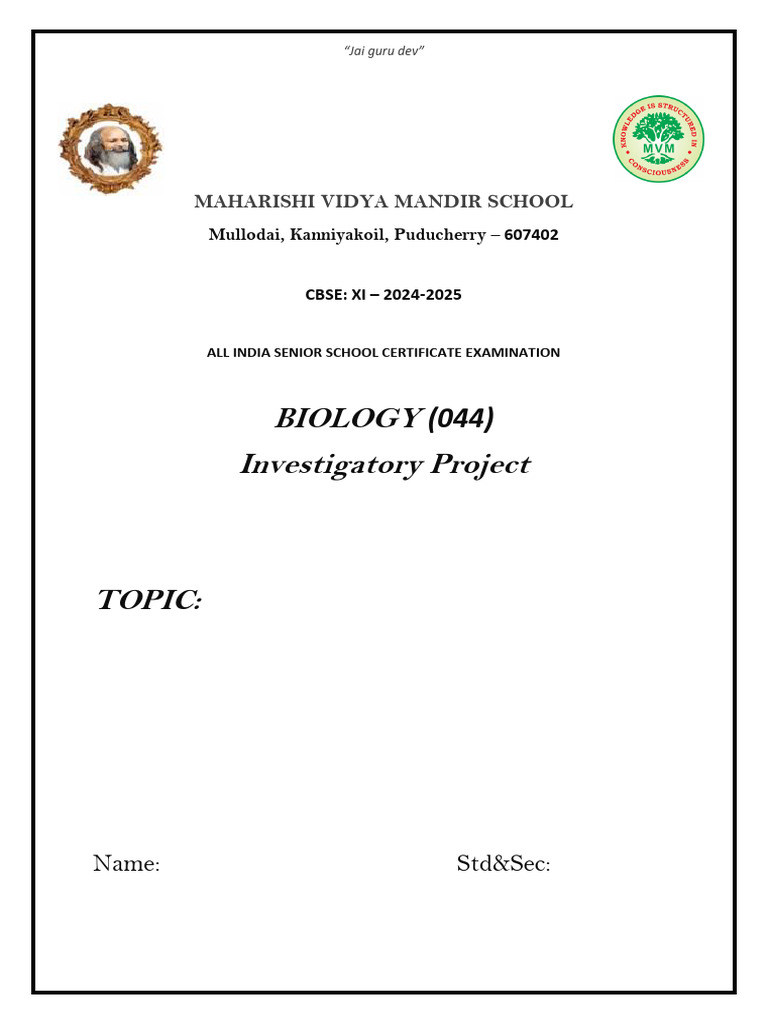 Project Front Page | PDF