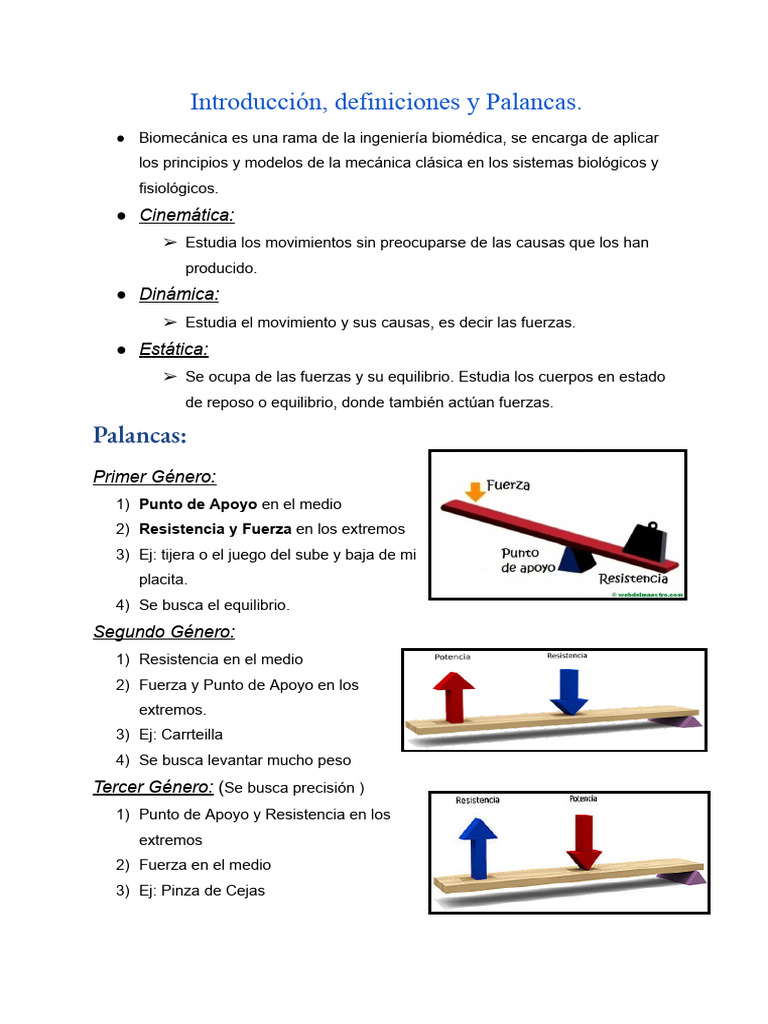 Biomecánica: Principios y Aplicaciones | PDF | Músculo | Contracción ...
