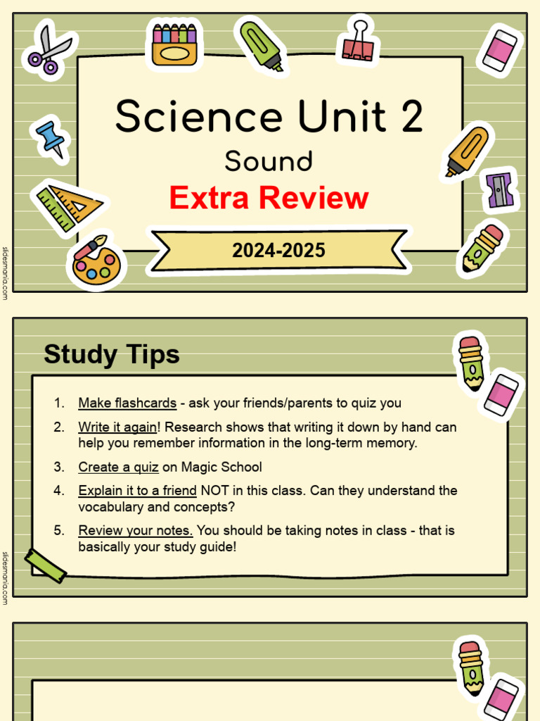4B1 Science - U2 EXTRA Review | PDF | String Instruments | Pitch (Music)