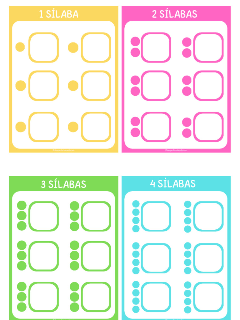 Bingo de Número de Sílabas | PDF