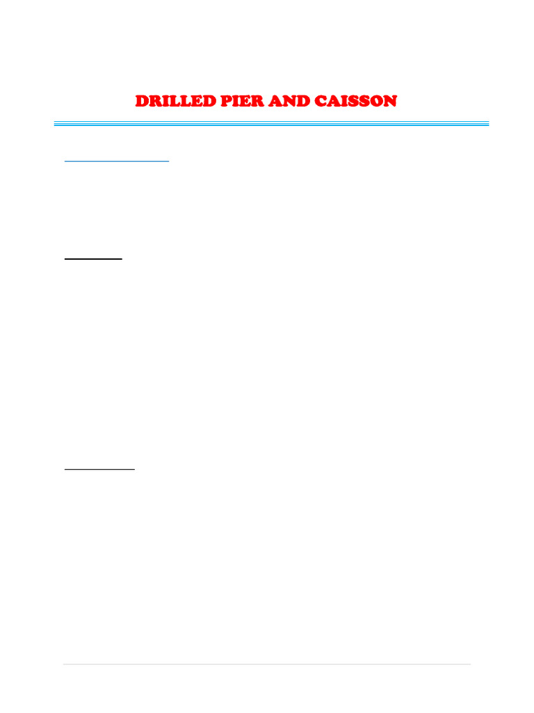 Drilled-Shaft and Caisson Foundations 2 | PDF | Deep Foundation ...
