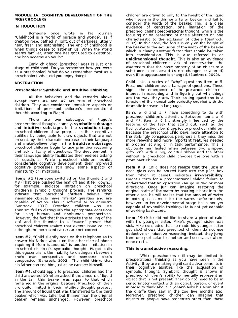 MODULE 16 | PDF | Cognition | Thought