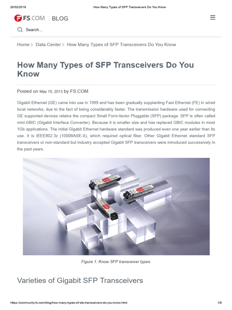 How Many Types of SFP Transceivers Do You Know | PDF | Wavelength ...