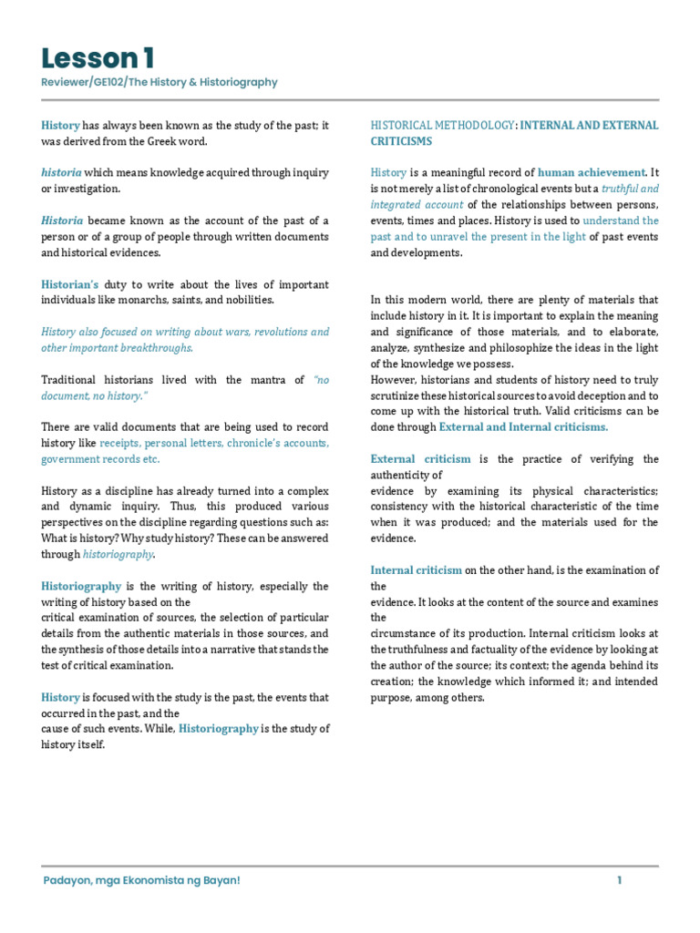 GE102-Lessons-1-7-Reviewer | PDF