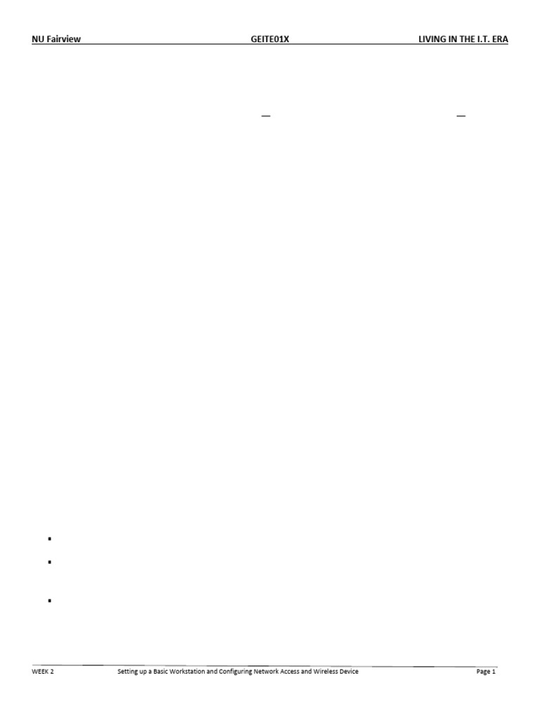 GEITE01X_Week2_Handouts | PDF | Computer Network | World Wide Web